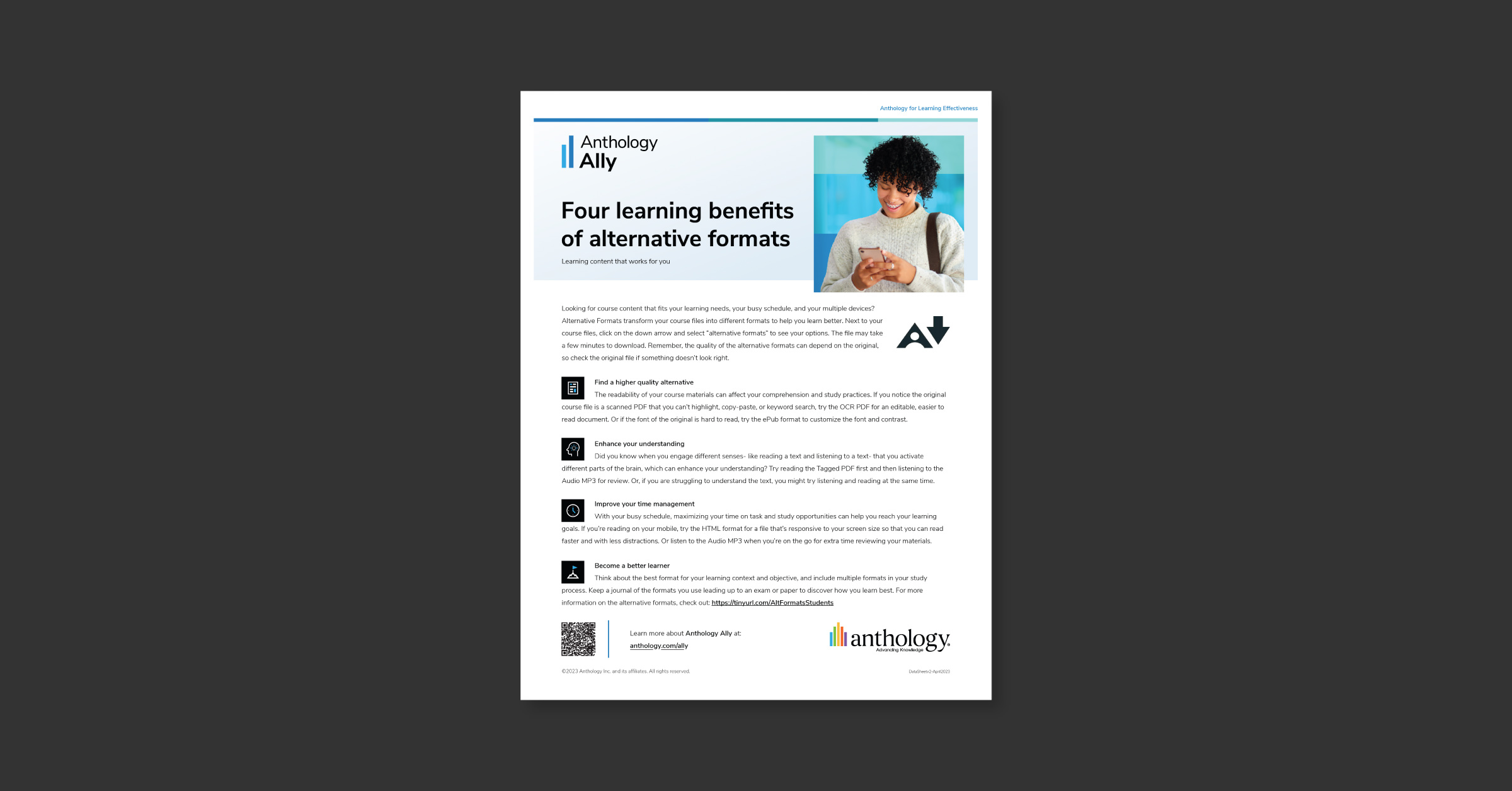 Anthology Ally - Four learning benefits of alternative formats | Anthology