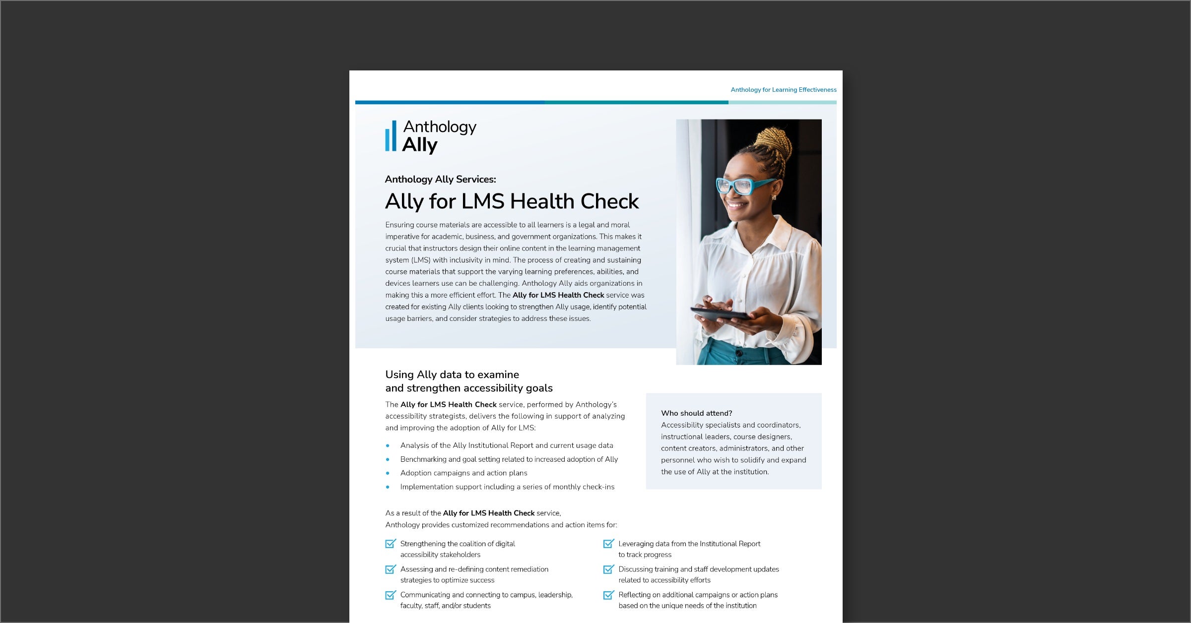 Anthology Ally Services - Ally for LMS Health Check | Anthology